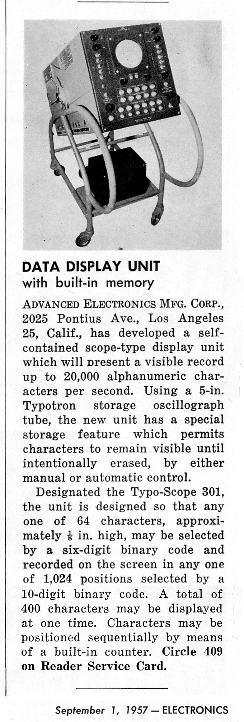 AEM Typoscope press notice
